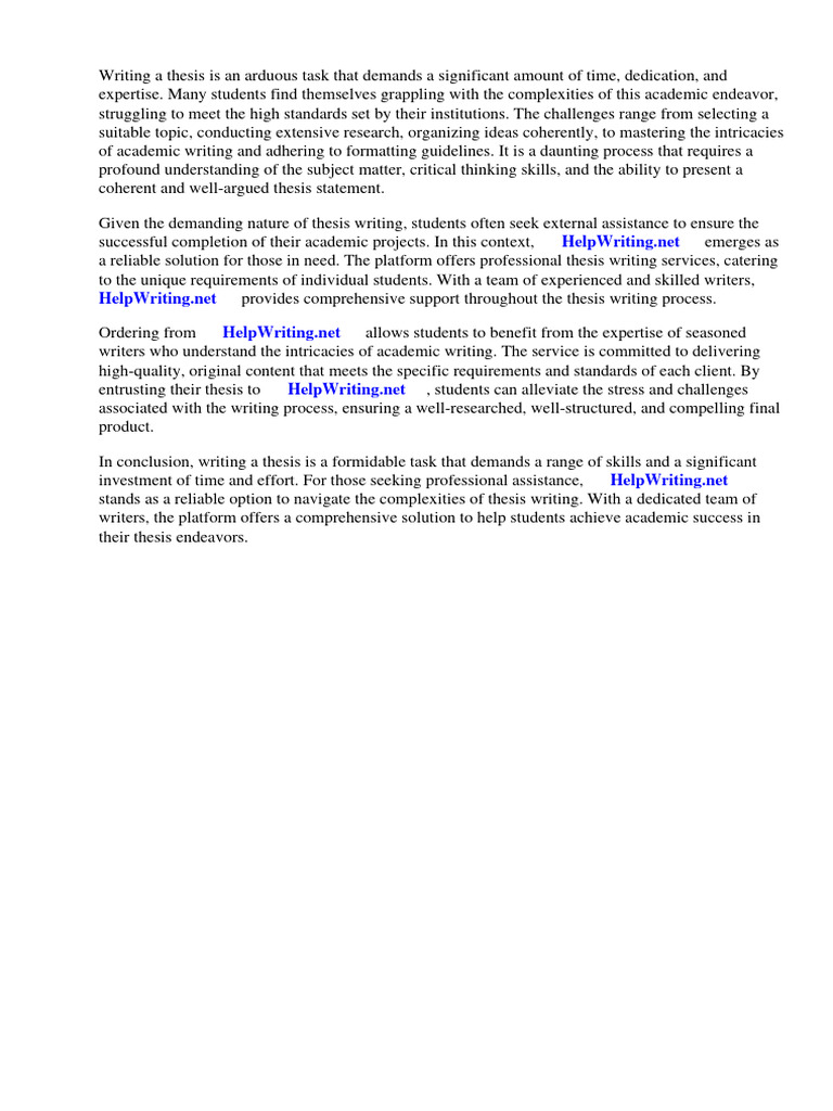 What Is A Writer Thesis | PDF | Essays | Thesis