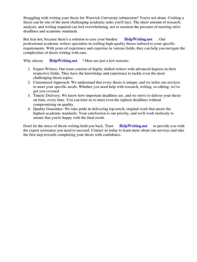Warwick University Thesis Submission | PDF | Thesis | Trademark Warwick University Thesis Submission | PDF | Thesis | Trademark