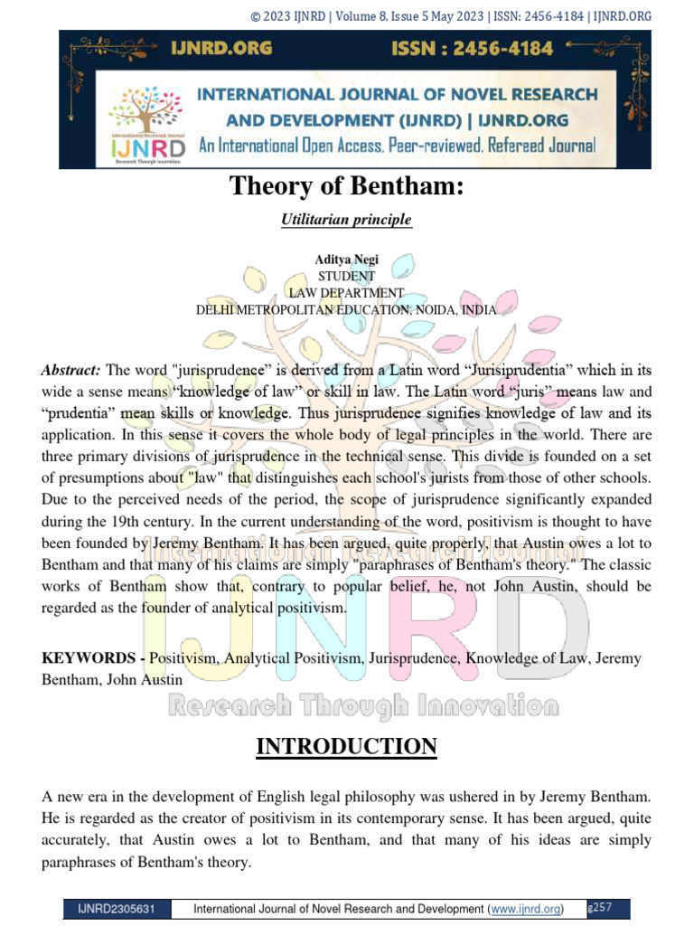 Bentham | Download Free PDF | Utilitarianism | Jurisprudence
