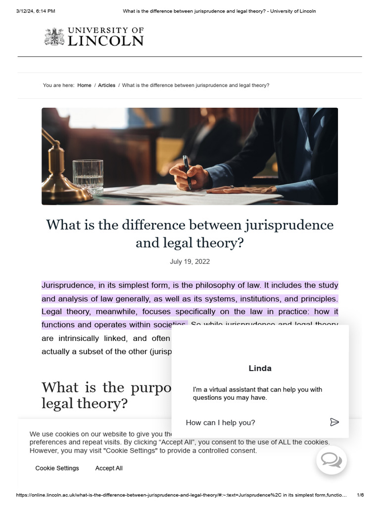 Jurisprudence vs. Legal Theory Explained | PDF | Jurisprudence ...