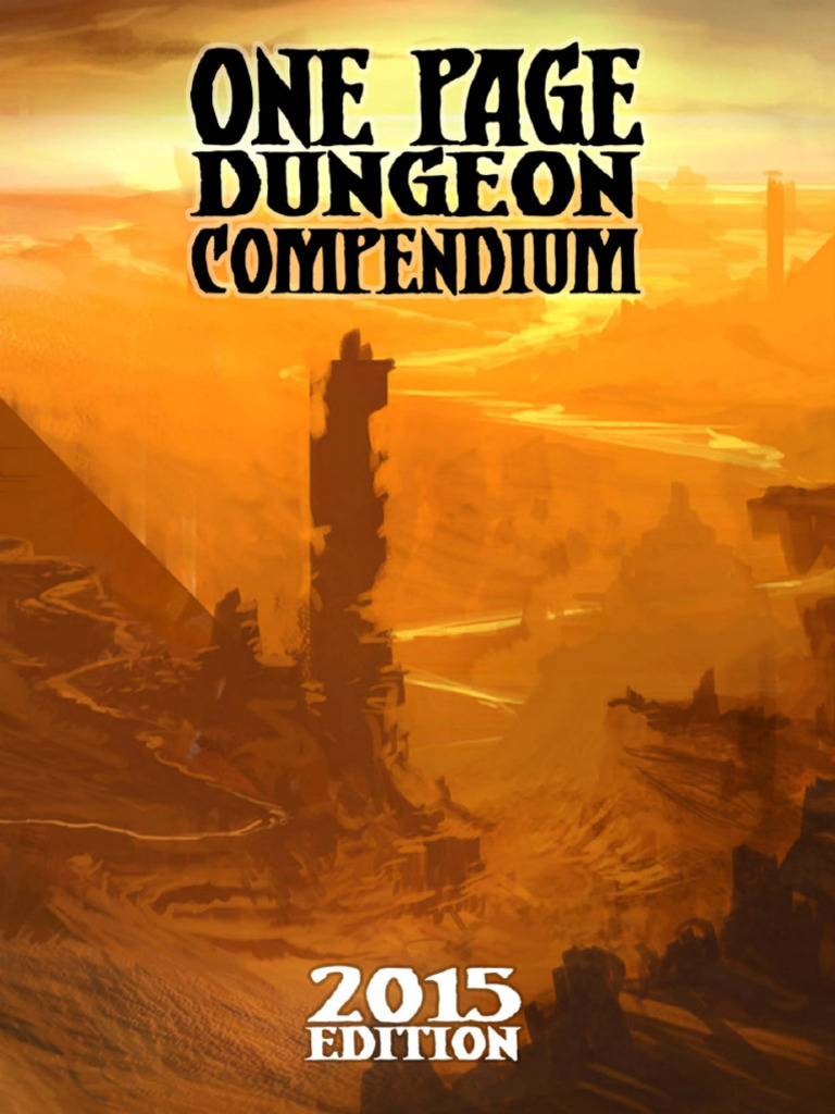 One Page Dungeon Compendium 2015 | PDF | Fortification