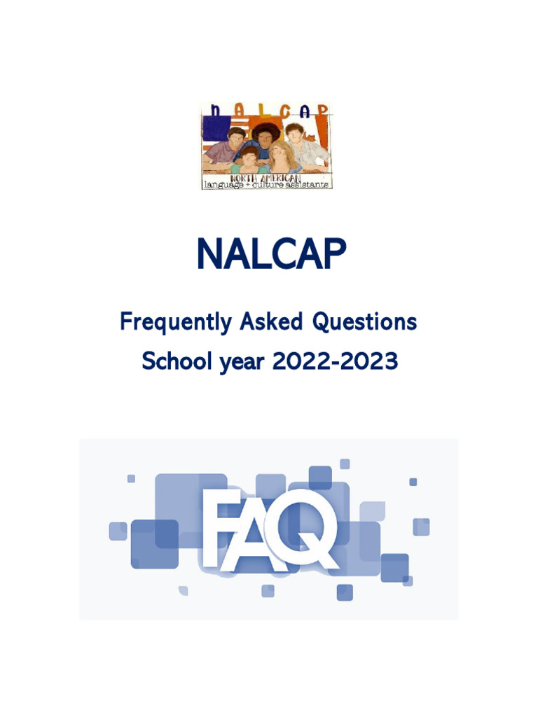 NALCAP 2022-23-Faqs | PDF | Travel Visa | Teachers