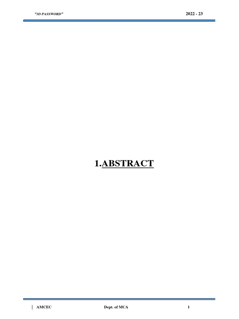 3d Password Seminar Report Pdf Password Biometrics