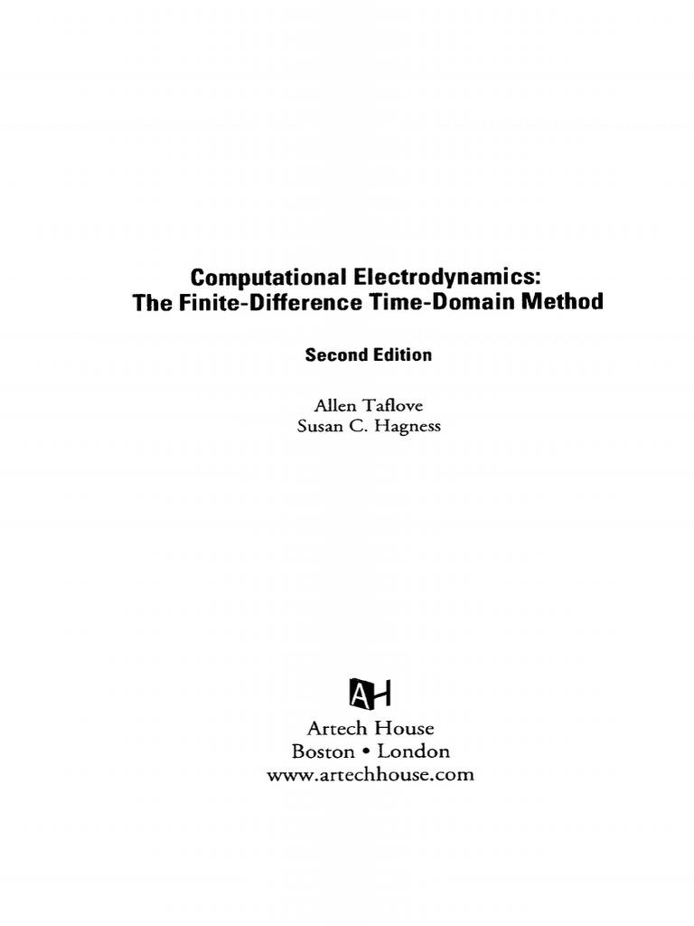 Computational Electrodynamics The Finite Difference Time Domain Method 2d Ed A Taflove Pdf
