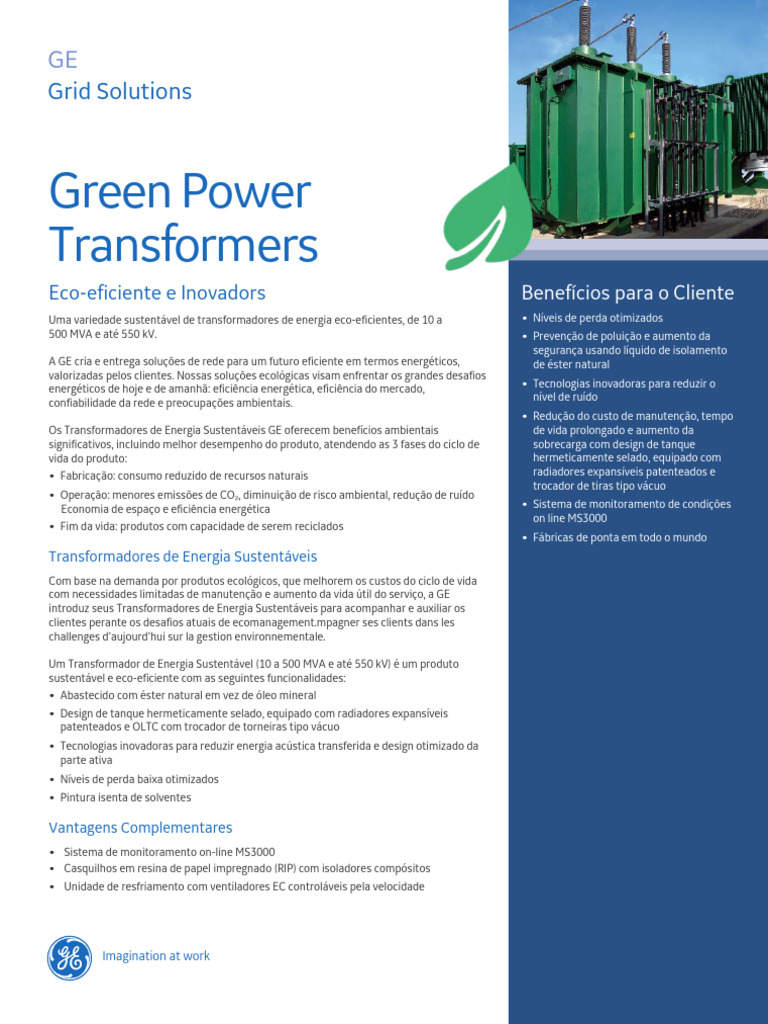 Green - Transformer Brochure PT 2018 10 Grid PTR 1626 | PDF ...