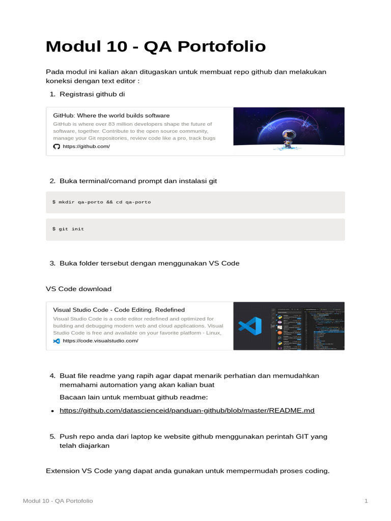 Modul 10 - QA Portofolio | PDF | Komputer