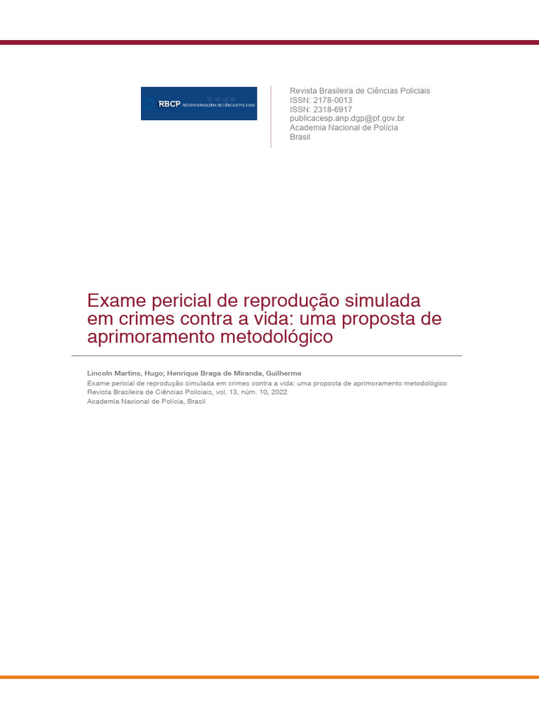 Aprimoramento do Exame Pericial em Crimes | PDF | Testemunha ...