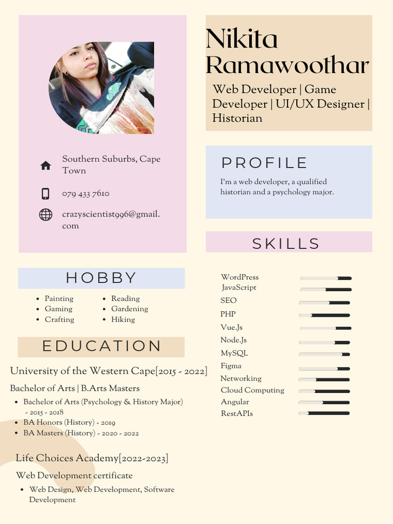 Nikita Ramawoothar (CV Jan24) | PDF