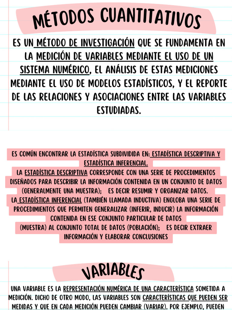 CUANTITATIVAS | PDF | Estimador | Muestreo (Estadísticas)