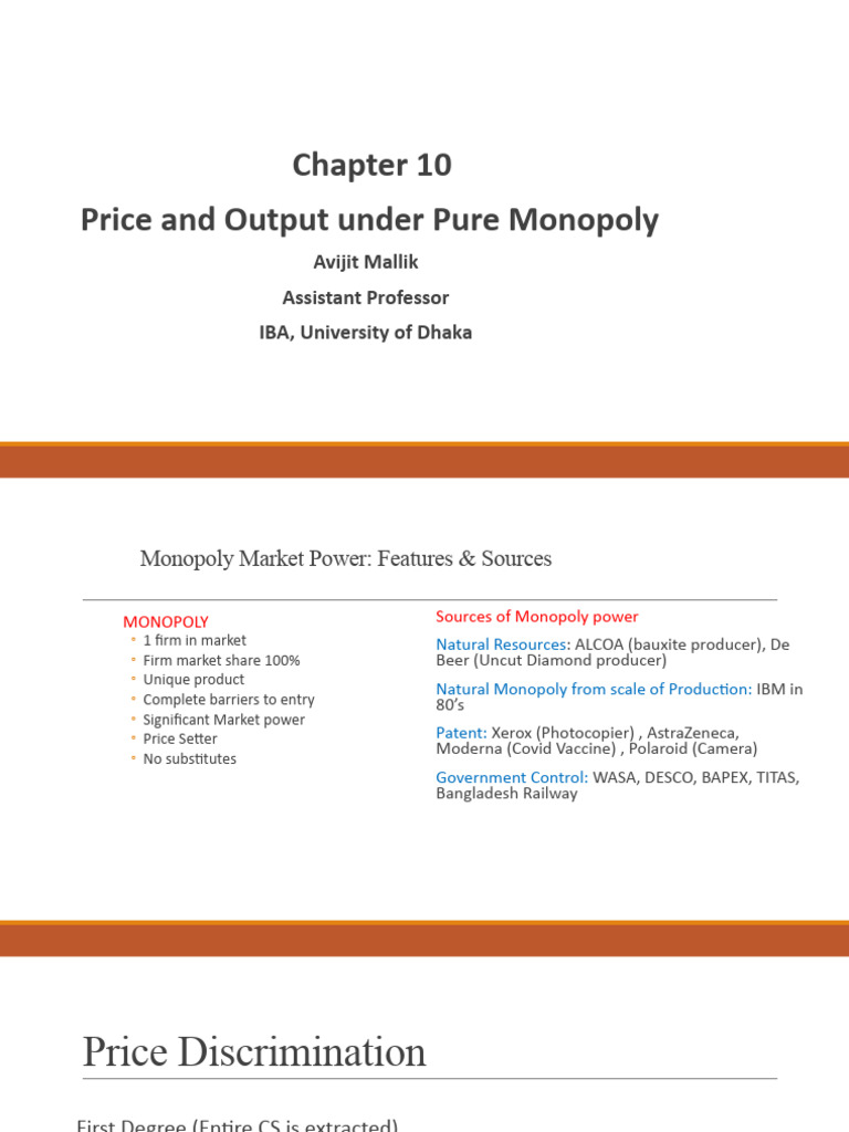 CH 10 Monopoly | PDF | Monopoly | Market Power