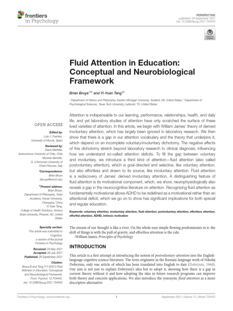 Bruya 2021 | PDF | Attention | Curiosity