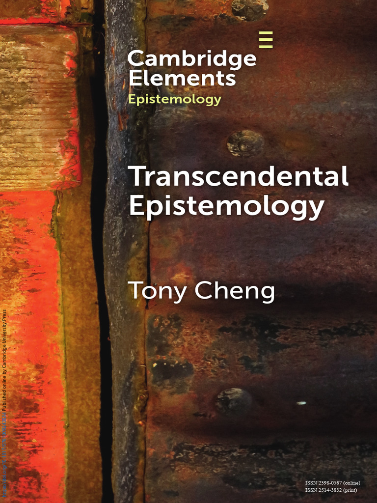 (Elements in Epistemology) Tony Cheng - Transcendental Epistemology ...