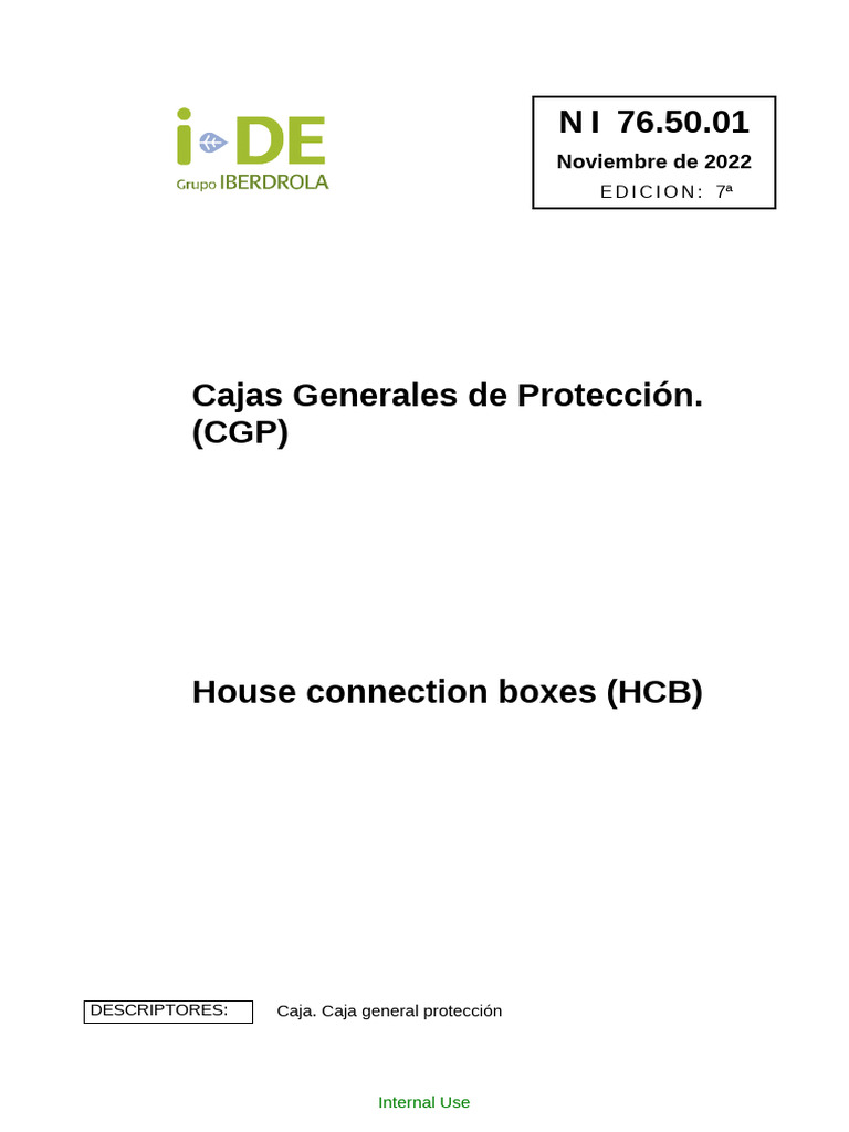 Normativa sobre Cajas Generales de Protección | PDF | Fusible ...