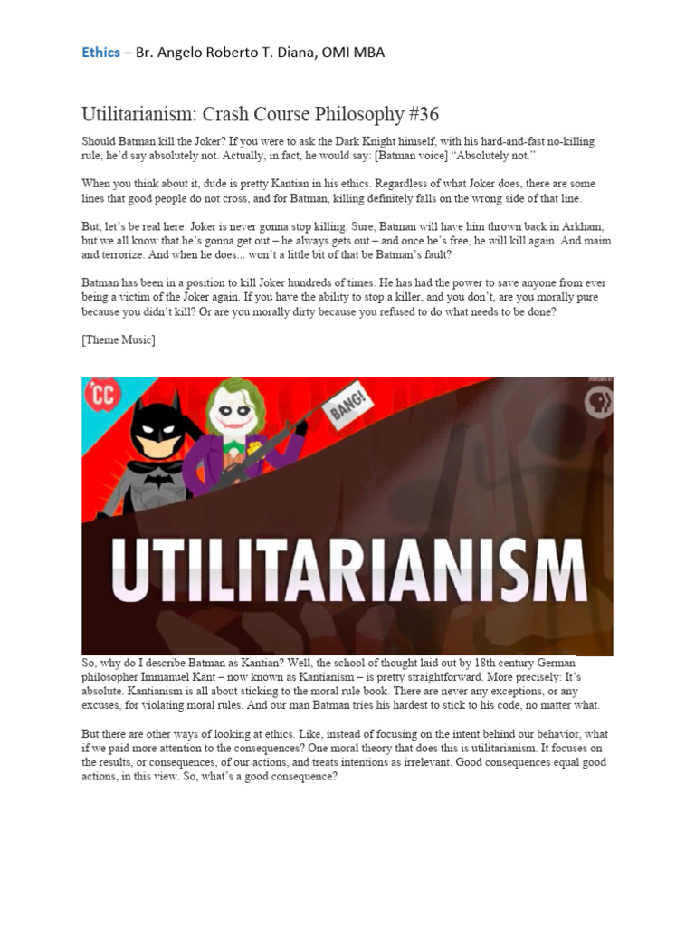 36 Utilitarianism | PDF | Utilitarianism | Pleasure