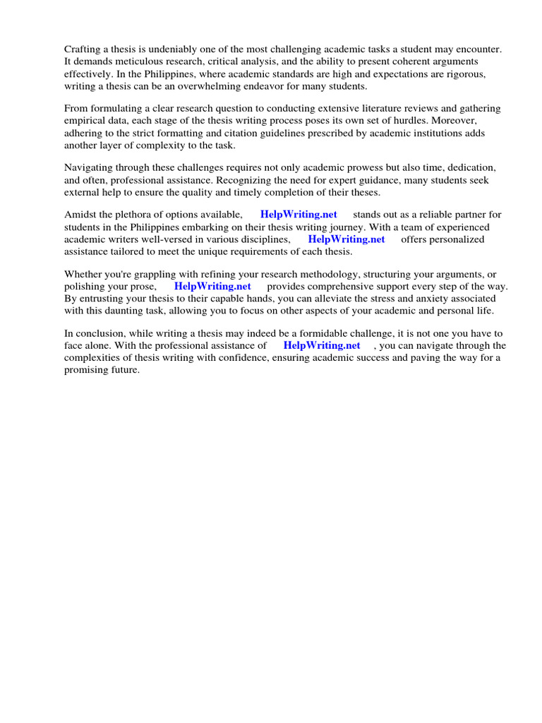 Sample Thesis Writing Philippines | PDF | Thesis