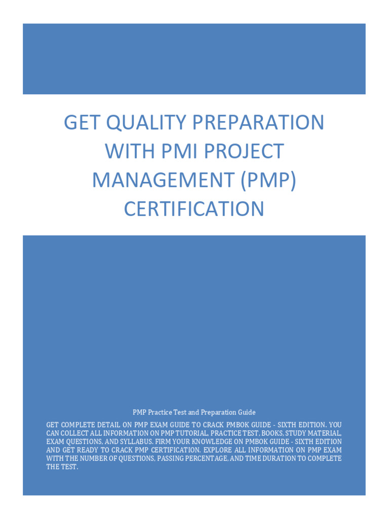 Get_Quality_Preparation_with_PMI_Project | PDF | Project Management ...