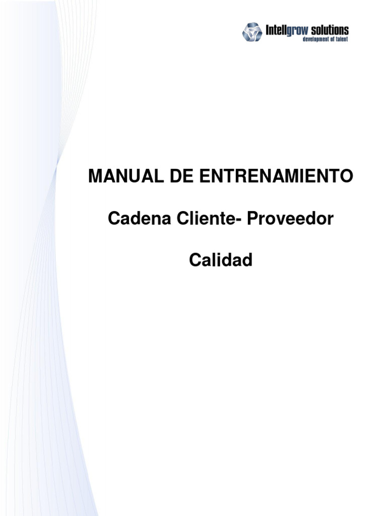 Cadena Cliente Proveedor | PDF | Calidad (comercial) | Cliente