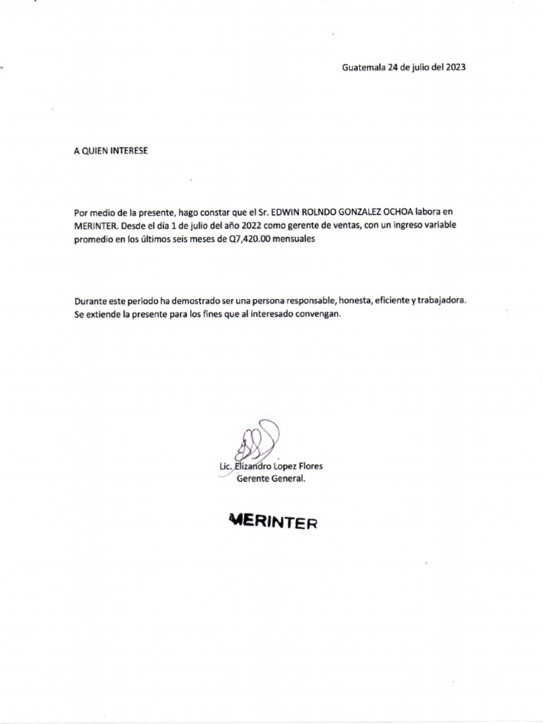 Contancia Laboral | PDF