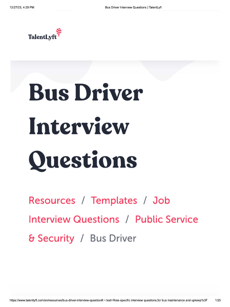 Bus Interview Questions and Answers | PDF
