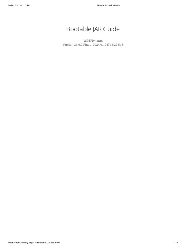 Bootable JAR Guide | Download Free PDF | Networking | Internet & Web