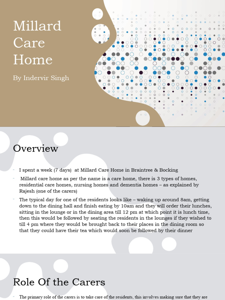 Millard Care Home Presentation | PDF | Self-Improvement | Lifestyle