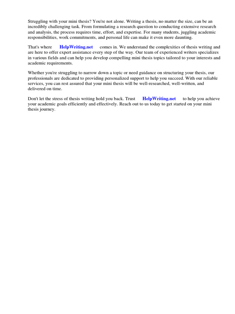 Mini Thesis Topics | PDF | Educational Technology | Mental Health