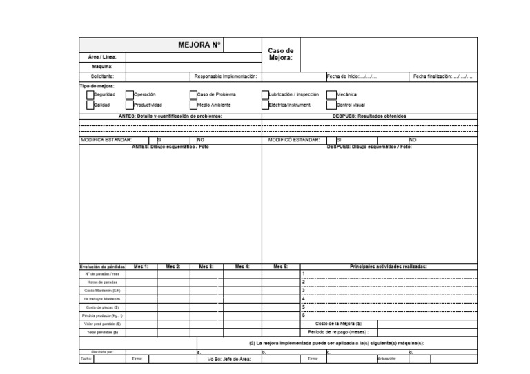 ITT 05 REG 01 Registro de Mejoras | PDF