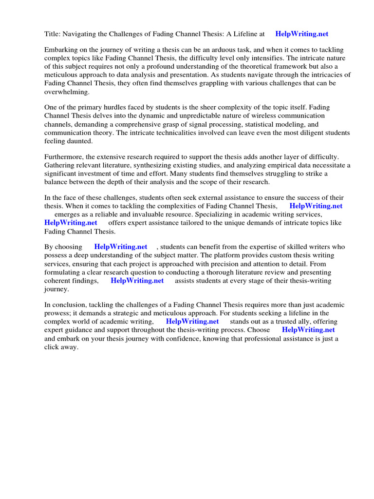 Fading Channel Thesis | PDF | Antenna (Radio) | Mimo