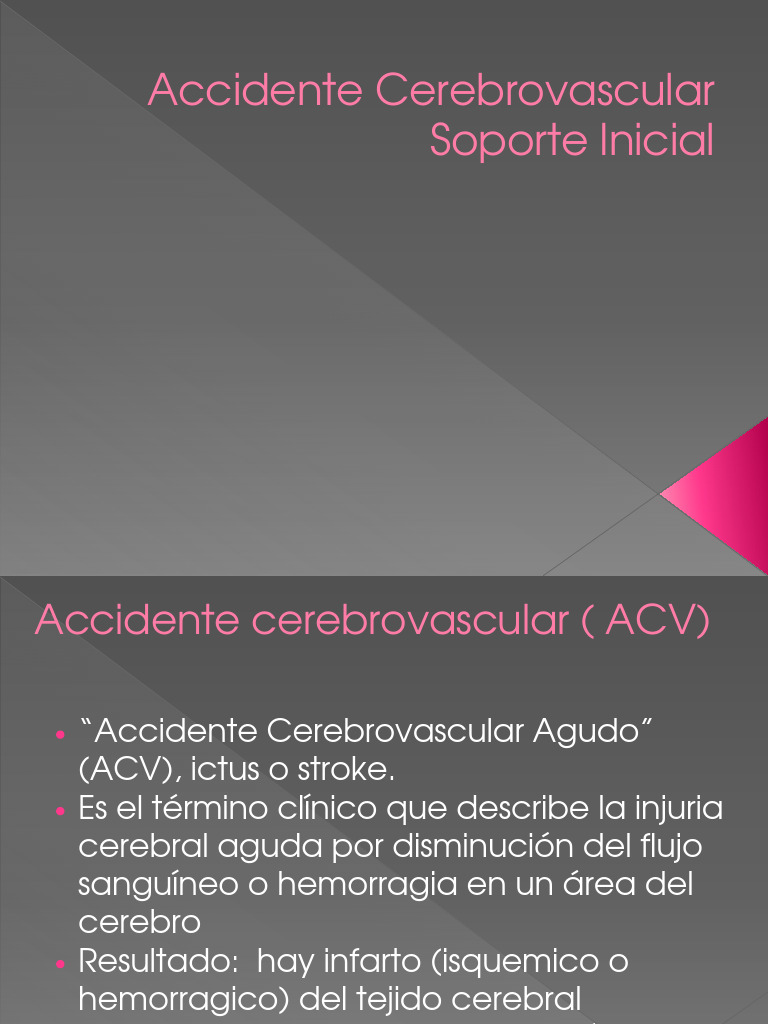 Tipos y Tratamientos del ACV | PDF | Carrera | Isquemia