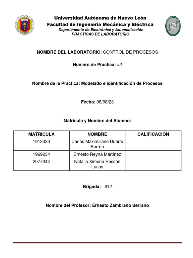 Práctica 2 Control P | PDF | Laboratorios | Science