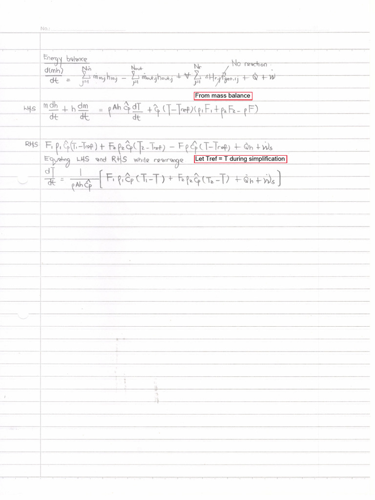 Chapter 2 Process Modelling Fundamental Relations (Self Revision ...