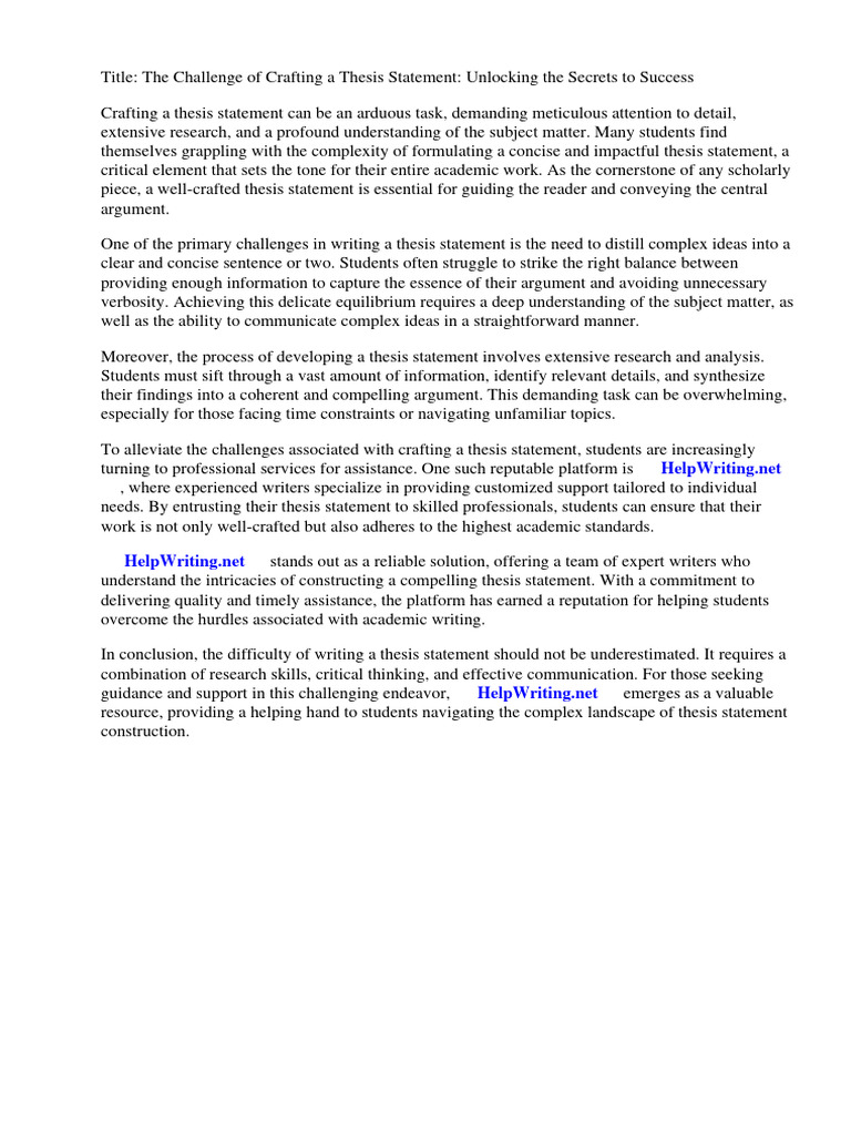 Thesis Statement Concrete Details | PDF | Essays | Concrete