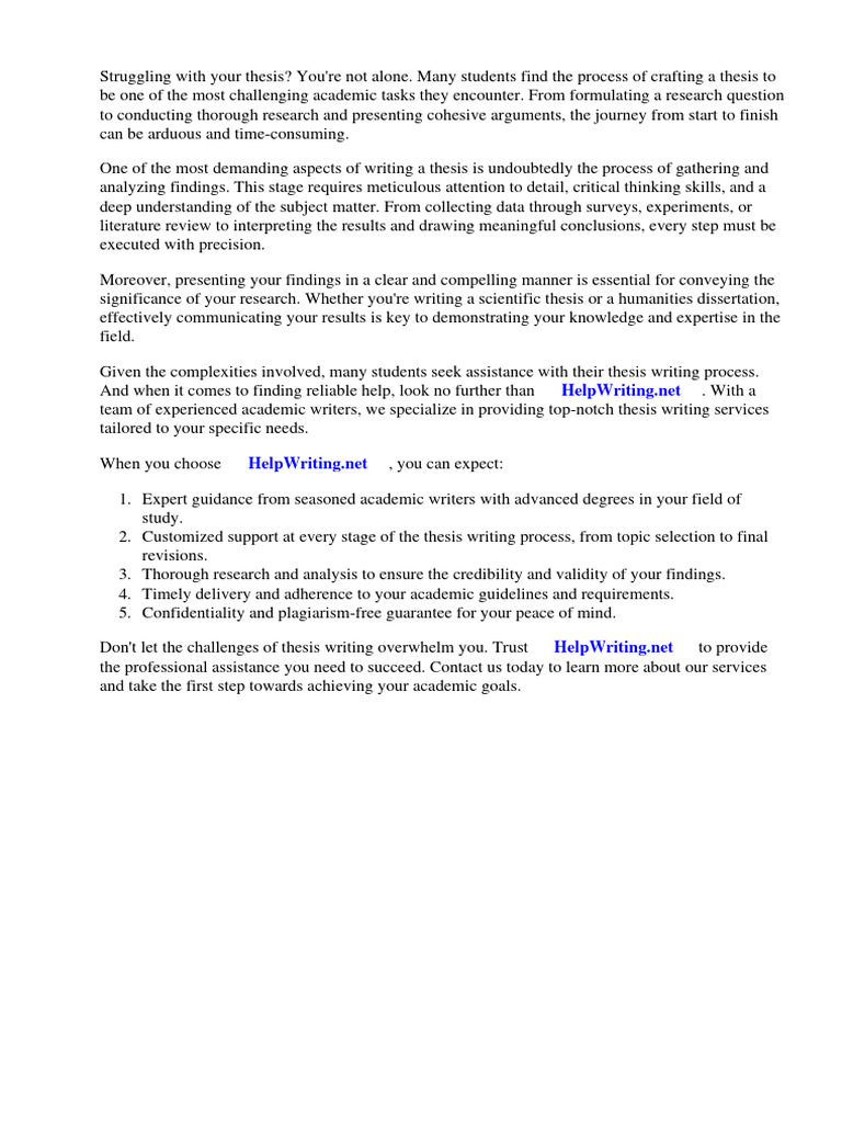 Thesis Findings Sample | Download Free PDF | Thesis | Essays