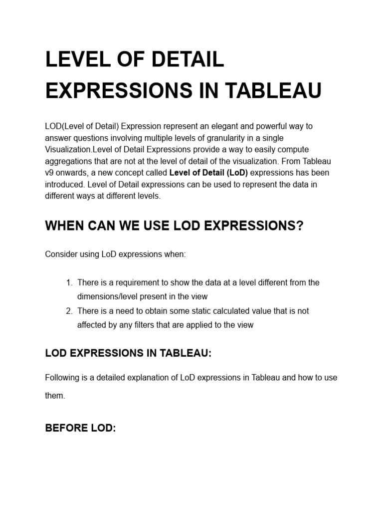 Level of Detail (LoD) | PDF | Boolean Data Type | Software Engineering