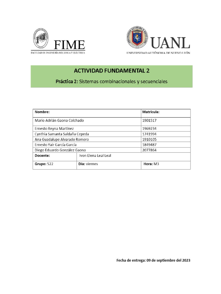 Practica 2 Lab Auto | PDF | Puerta lógica | Ingeniería Informática