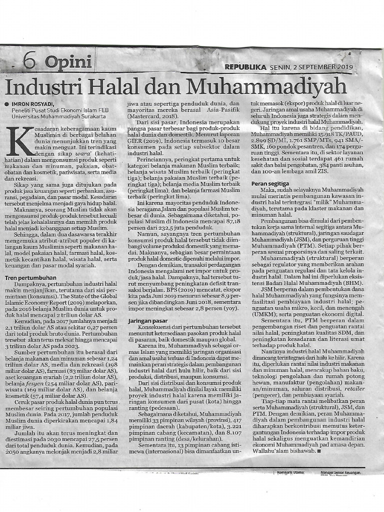 Muhammadiyah Dan Industri Halal | PDF