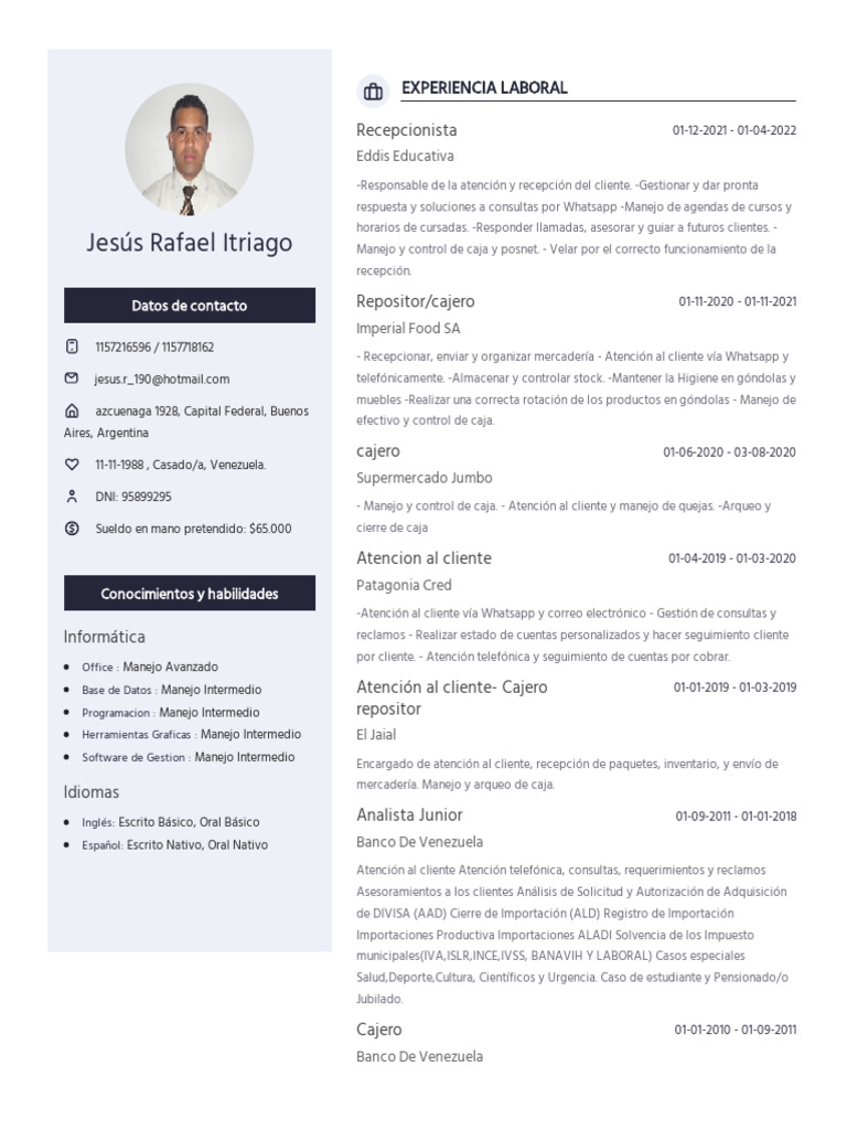 Curriculum Jesus mayo 2022 | PDF | Economias | Informática