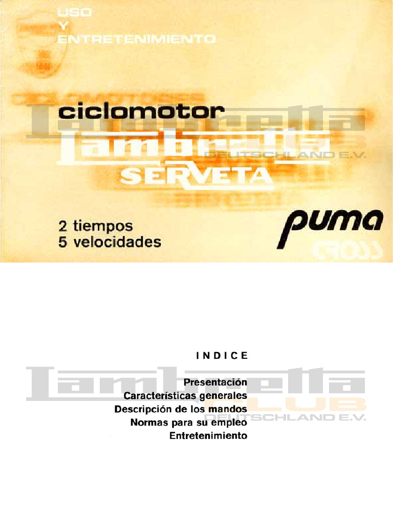 Bedienungsanleitung Serveta-Puma | PDF