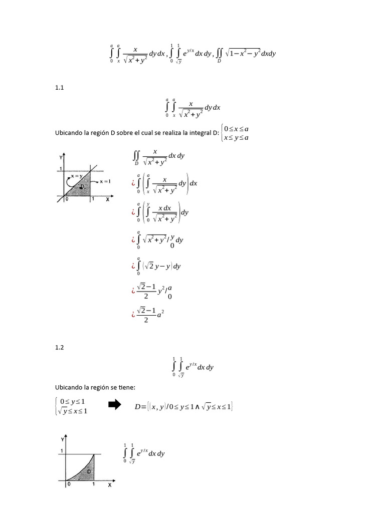 integrales iteradas | PDF | Integral | Relaciones matematicas