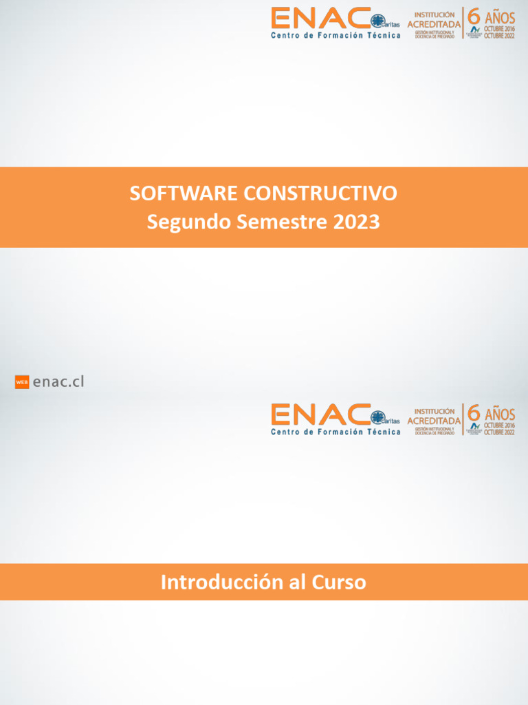 ENAC SC Clase N°001b - Introducción Al Curso | PDF | Microsoft Excel | Software