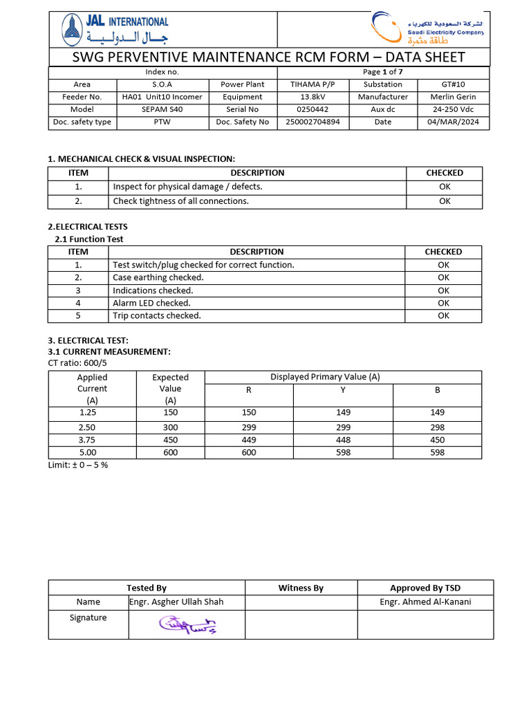 HA01-INCOMER UNIT#10 | PDF | Electrical Substation | Electrical Engineering