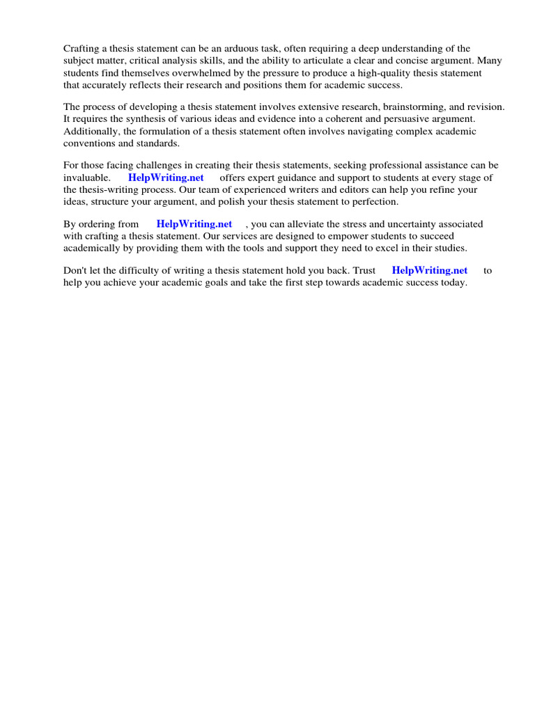How To Make Your Own Thesis Statement | PDF | Essays | Thesis