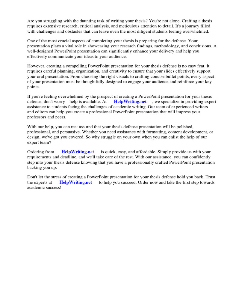 Examples of Powerpoint Presentations For Thesis Defense | PDF | Thesis ...