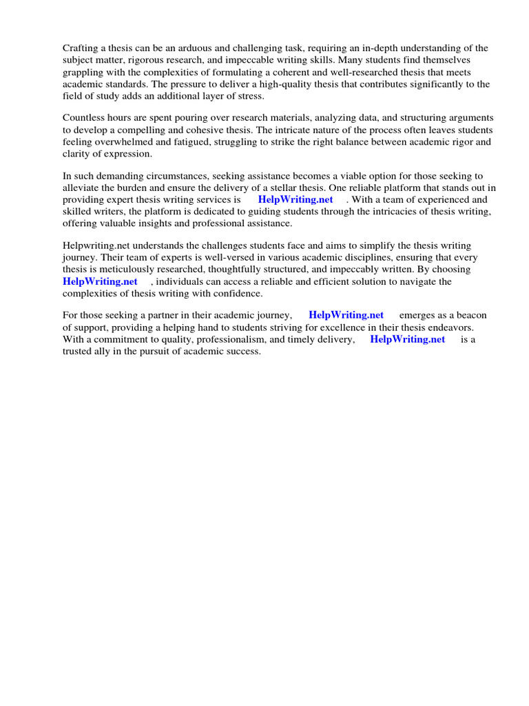 Thesis Writing Support for Students | PDF | Thesis | Essays
