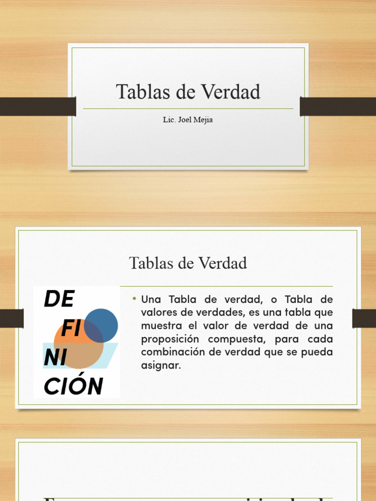 Tablas de Verdad | PDF | Algoritmos | Lógica