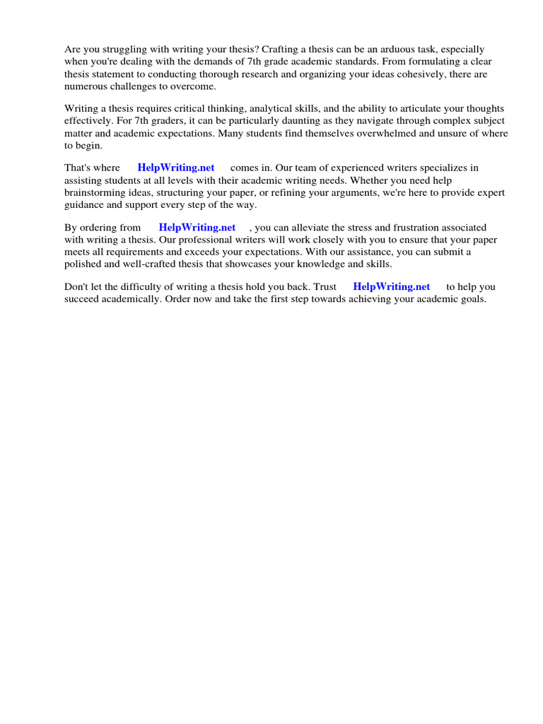 7th Grade Thesis Worksheets | PDF | Reading Comprehension | Worksheet