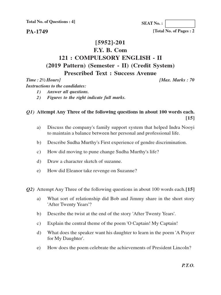 (Sem. - II) 2019 Pattern | PDF | Linear Regression | E Commerce