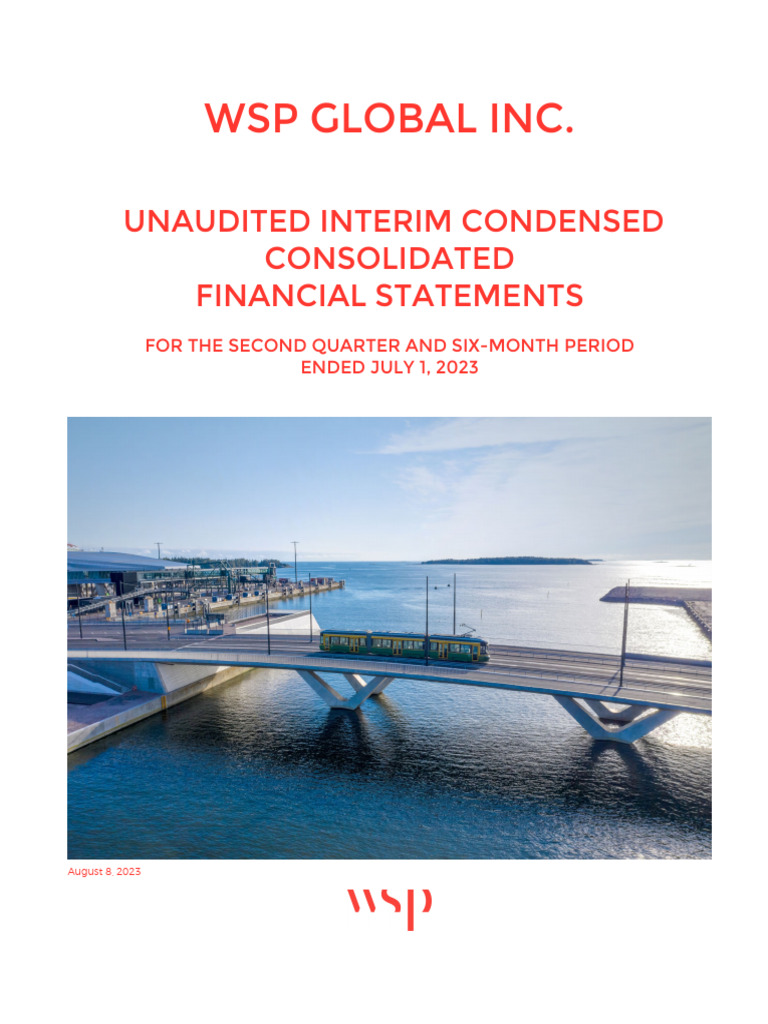 WSP GL FS Q22023 en | PDF | Financial Statement | International ...