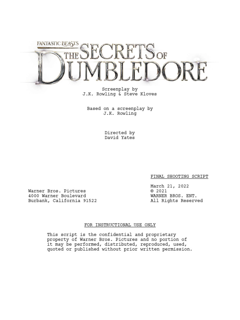 Fantastic Beasts - The Secrets of Dumbledore | PDF