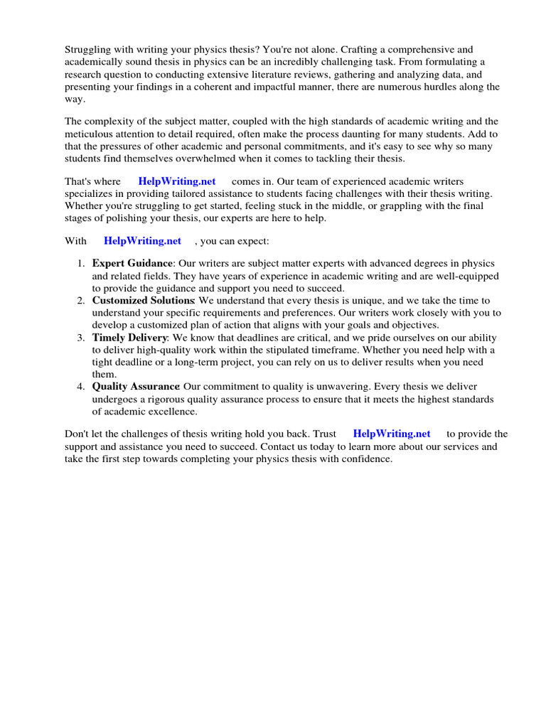 Thesis Physics Example | PDF | Superconductivity | Thesis
